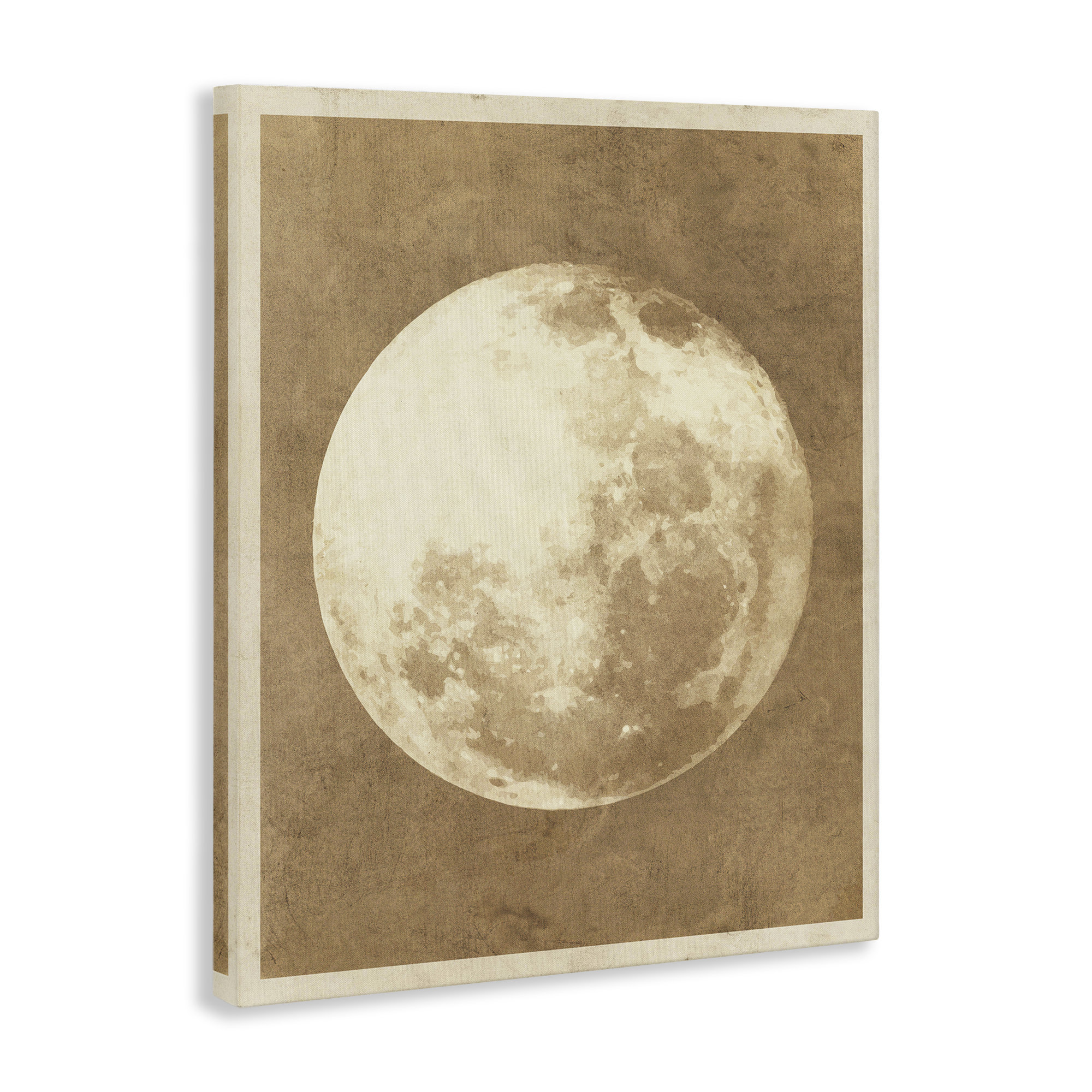 Ebern Designs Rustic Neutral Moon Canvas Wall Art by Daphne Polselli ...