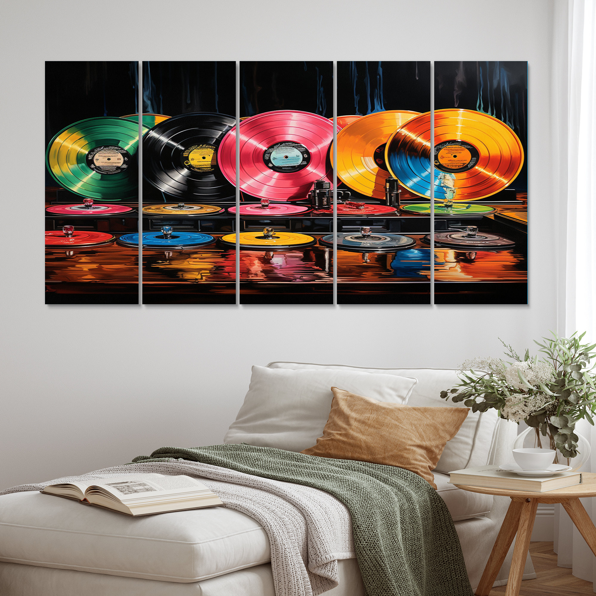 Latitude Run® Colorful Vinyl Serenade II - Vinyl Records Metal Wall Art ...