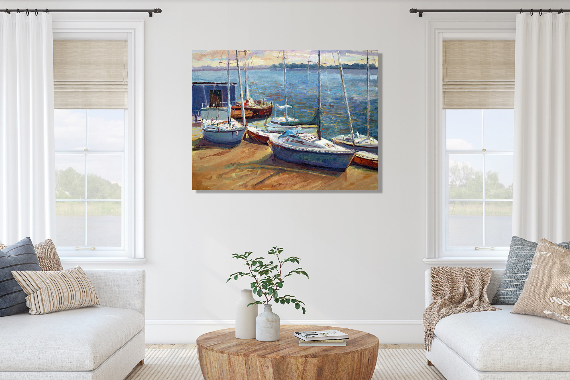 Longshore Tides Boat of Borge - Artist Enhanced Canvas Print | Wayfair