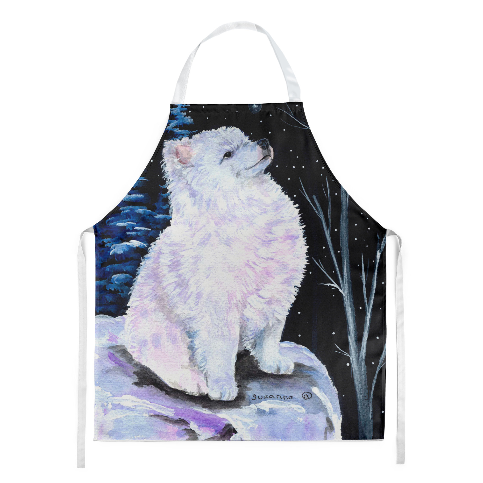 Winston Porter Starry Night American Eskimo Apron | Wayfair