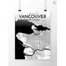 OurPoster.com 'Vancouver City Map' Graphic Art Print Poster in Ink ...