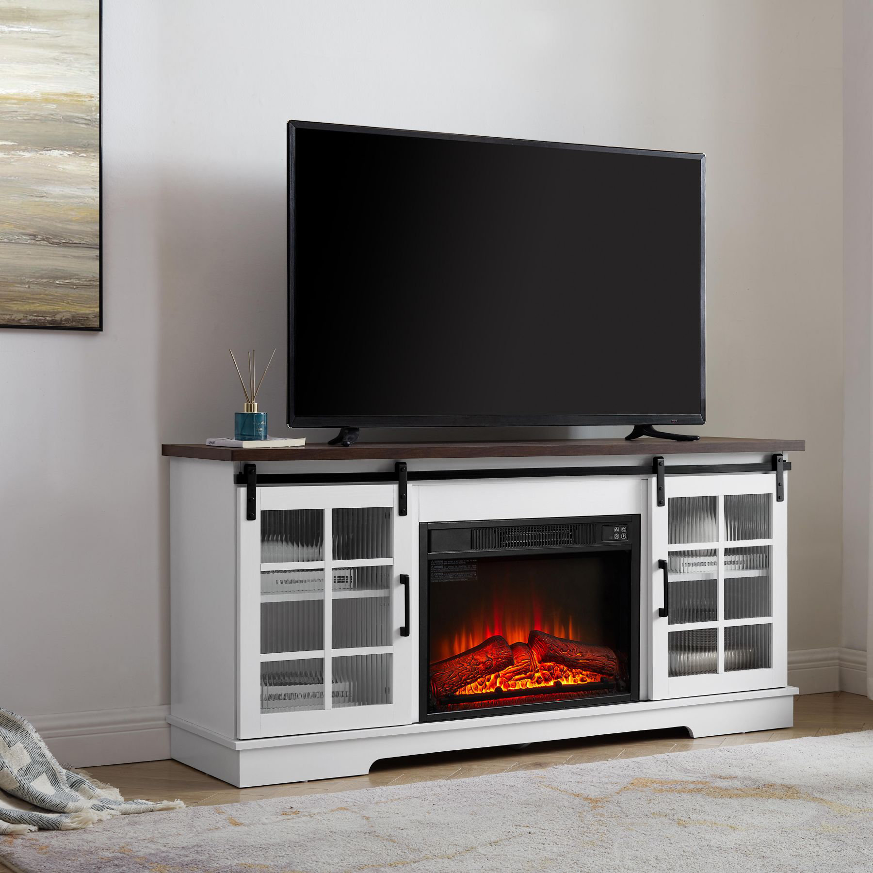 Ophelia & Co. Multipurpose Sliding Door TV Cabinet | Wayfair