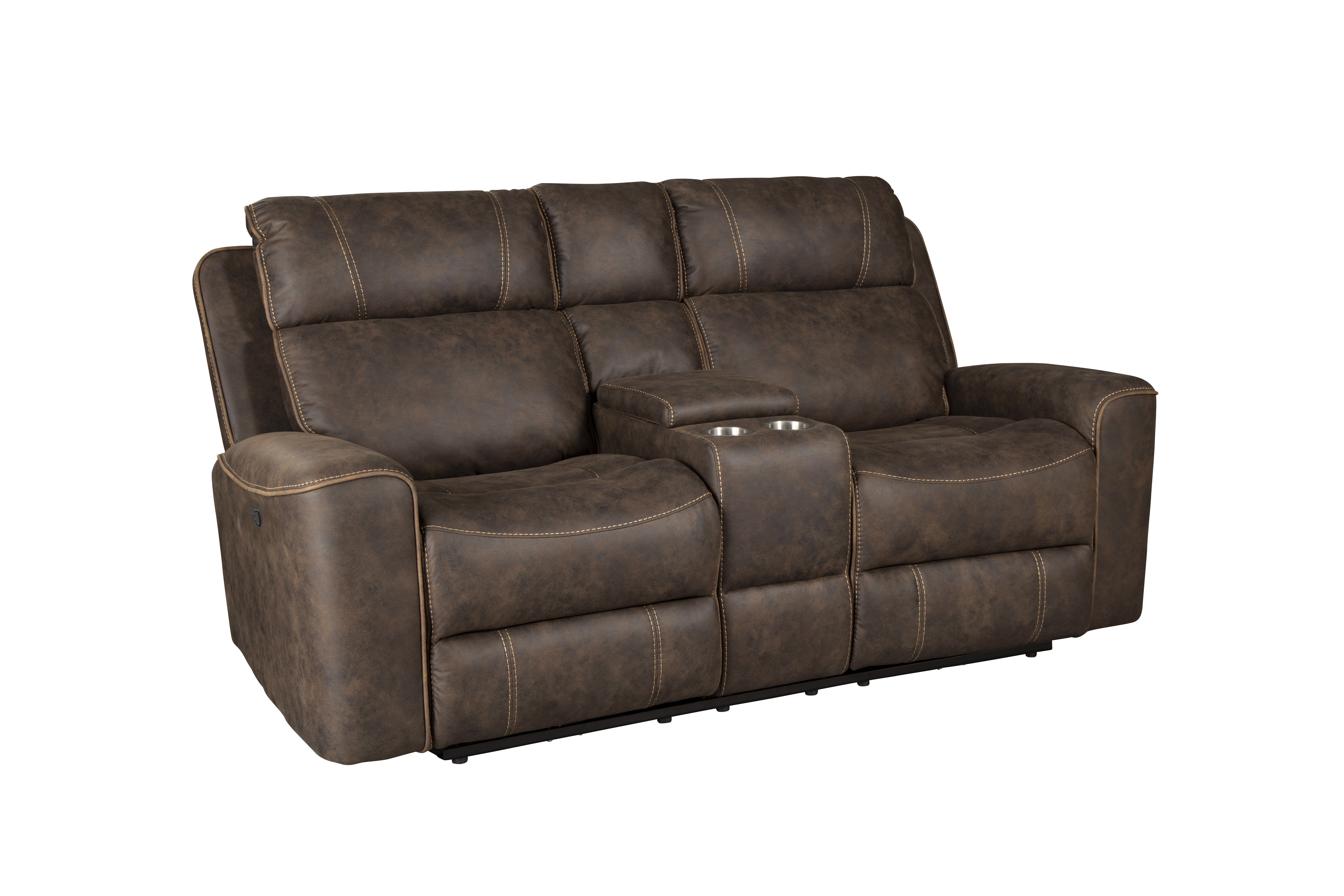 Latitude Run® Boletice Chocolate Motion Console Loveseat | Wayfair