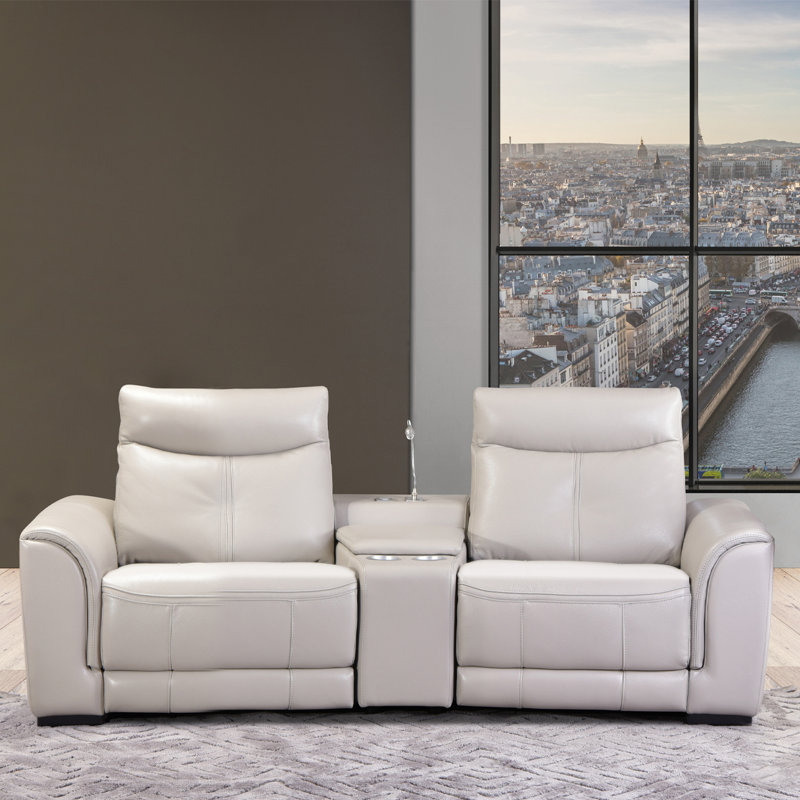 Michael Amini Mia Bella 87.25'' Rolled Arm Reclining Loveseat | Wayfair