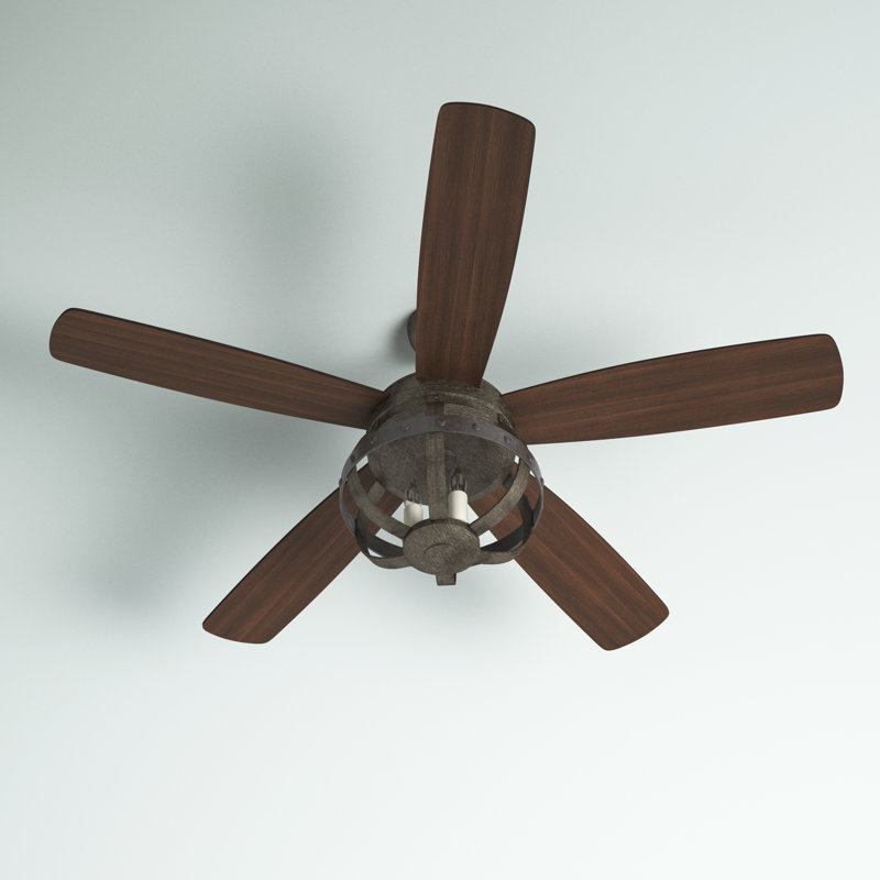 Steelside™ 52" Nova 5 - Blade Ceiling Fan with Light Kit Included ...