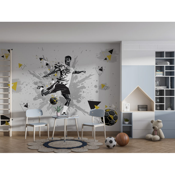 wallpaew Sport Wall Mural Football Wallpaper | Wayfair