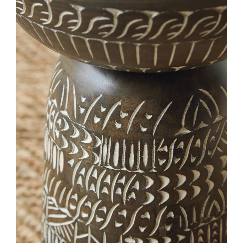 Dakota Fields Daysia Solid Wood Pedestal End Table | Wayfair