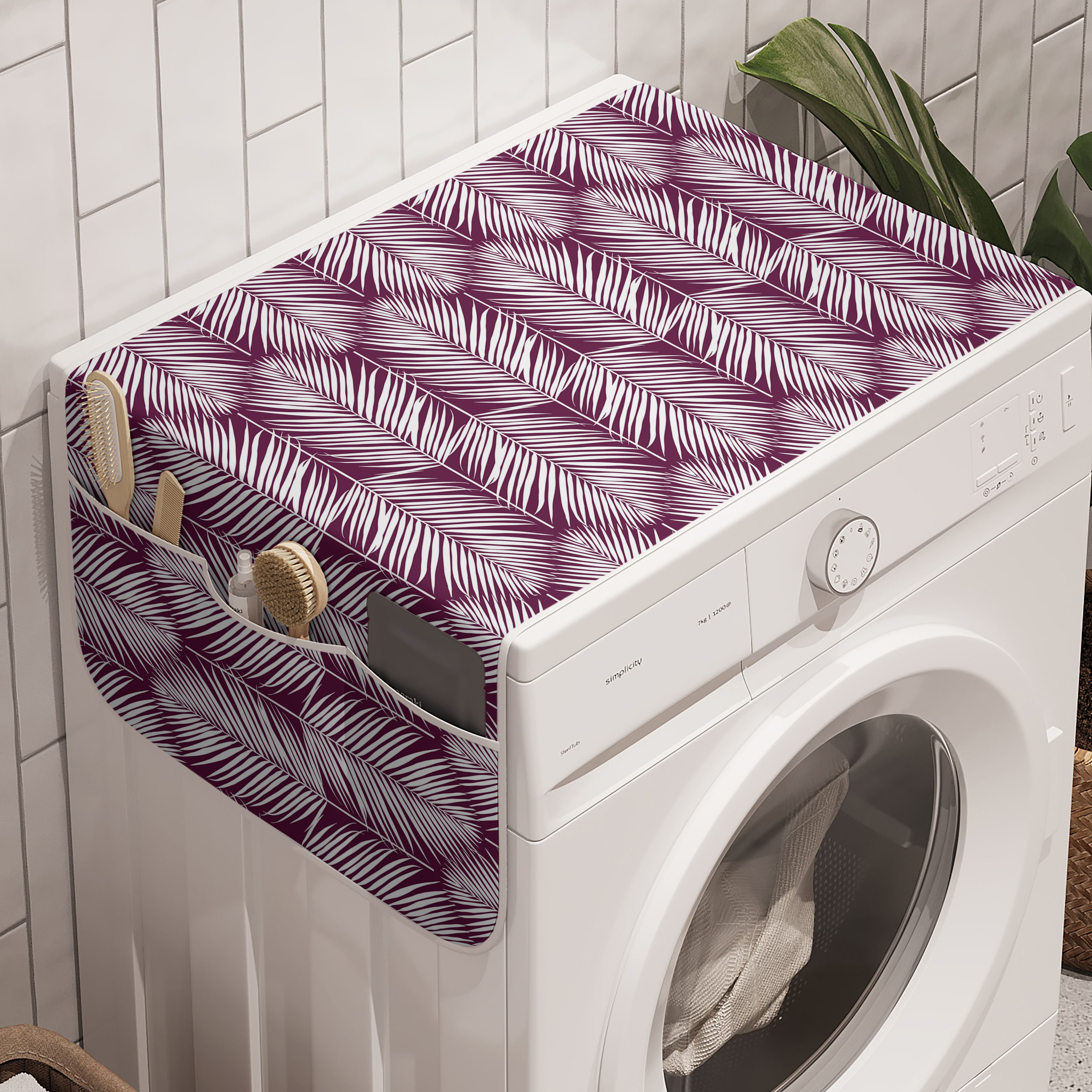 East Urban Home Palm Leaf Washing Machine Organizer Pack of 2 47" x 18. ...