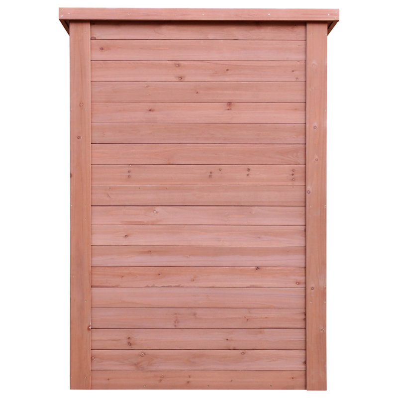 Leisure Season 4 ft. x 2 ft. Cedar Wooden Heavy Duty Lean-To Storage ...