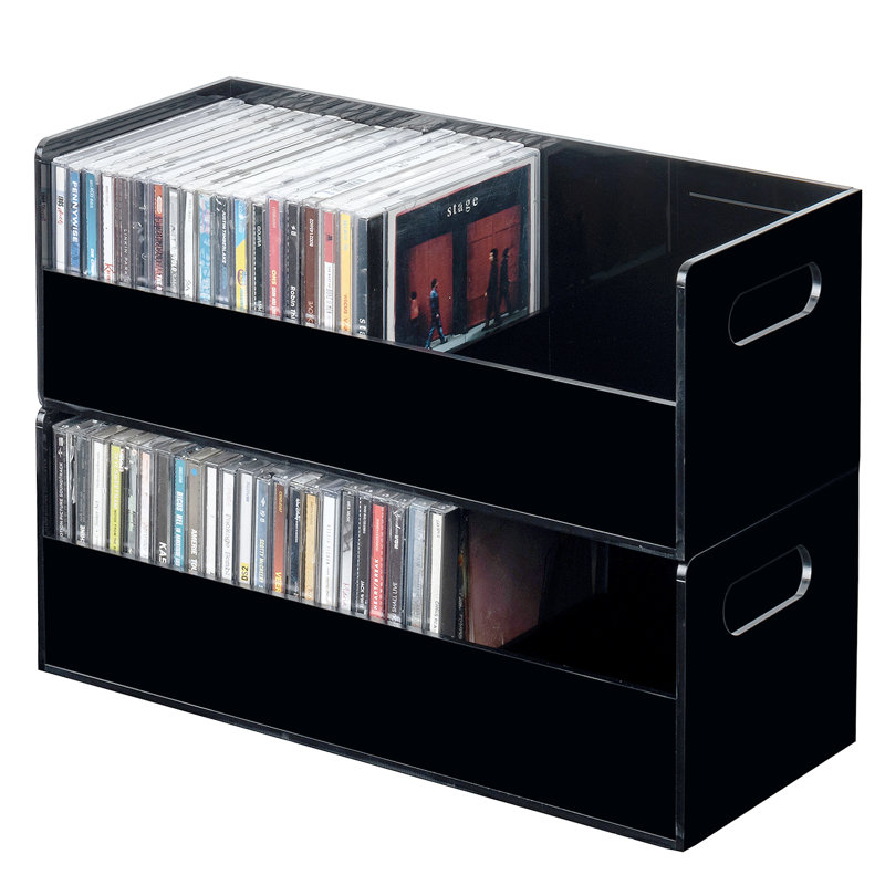 Ebern Designs 2 Piece Acrylic Cd Storage Rack & Reviews | Wayfair