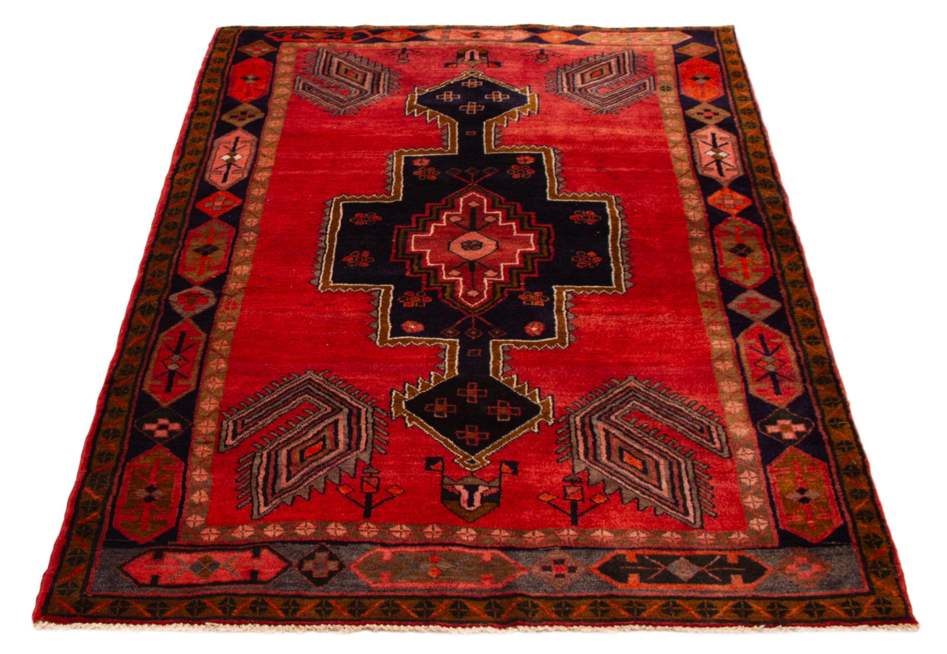 Bloomsbury Market One Of Kind Handmade Melis Vintage Red Rug 4'10" x 7 ...