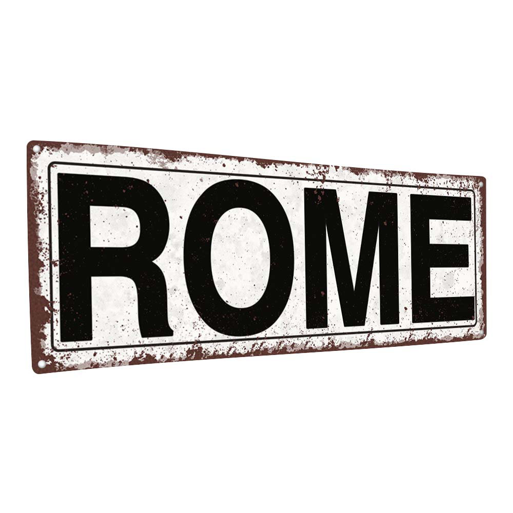 Ophelia & Co. Distressed, Rome Metal Sign - Wayfair Canada