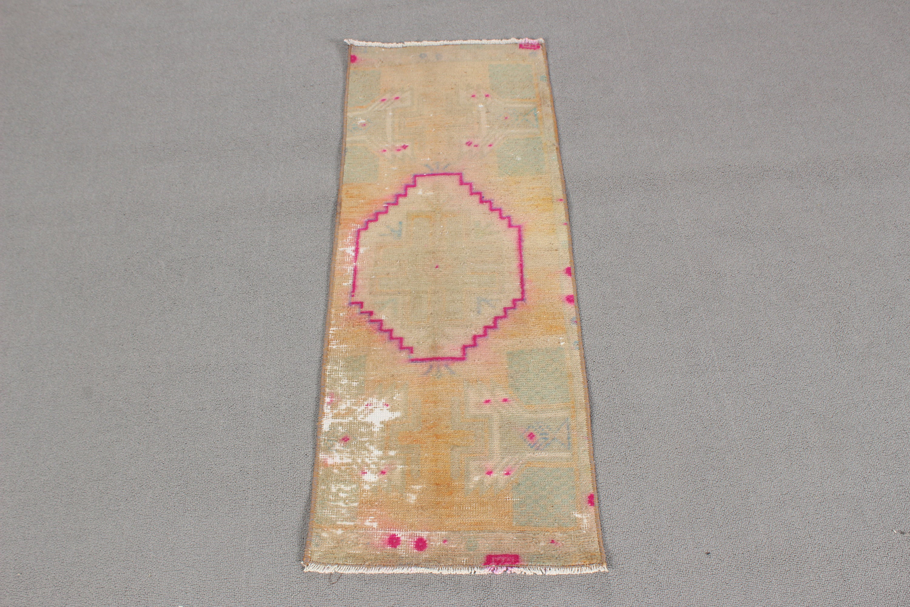 Bungalow Rose Small Vintage Turkish-Inspired Green Wool Rug Ideal for ...