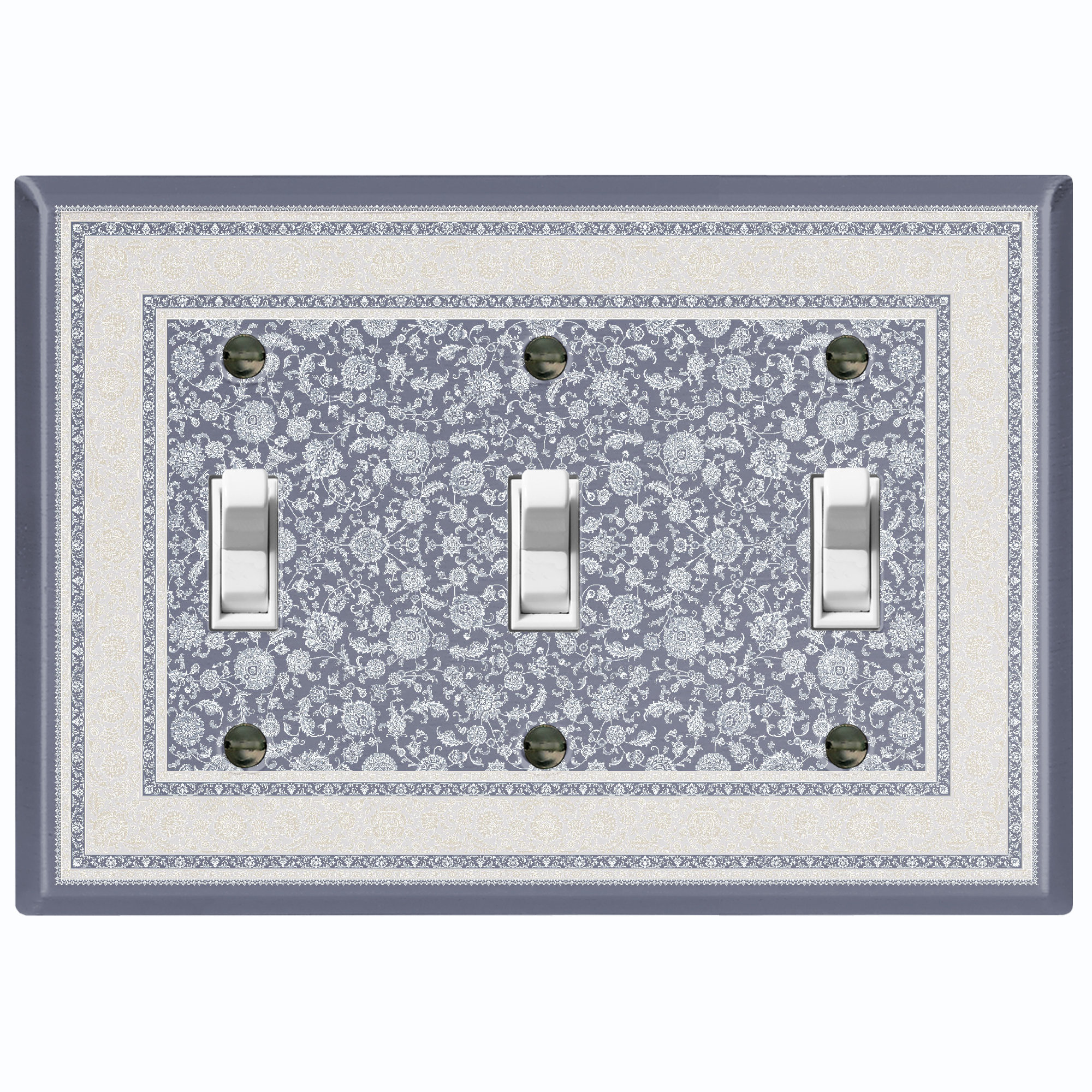 WorldAcc Metal Light Switch Plate Outlet Cover (Rustic Gray Carpet Rug ...