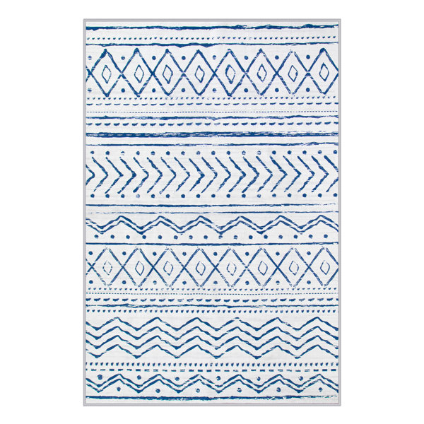 Foundry Select Tribal Striped Area Rug Modern Geometric Design, Soft ...