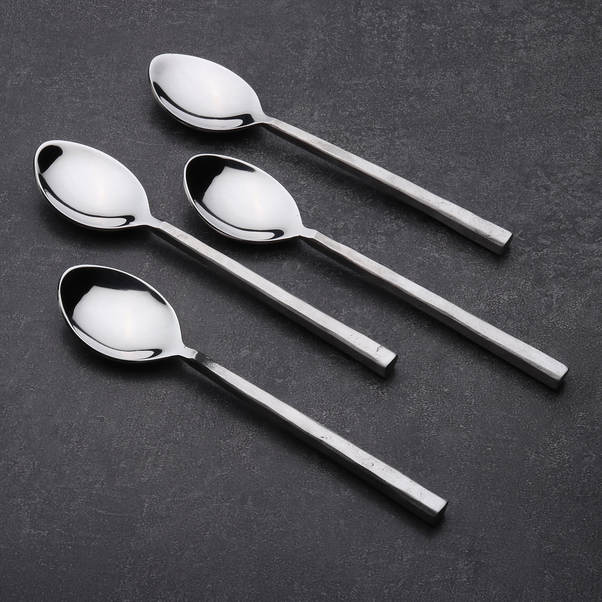 17 Stories Aylmer Design Nascent Steel Tea/Desert Spoon 4 Pcs. Set ...