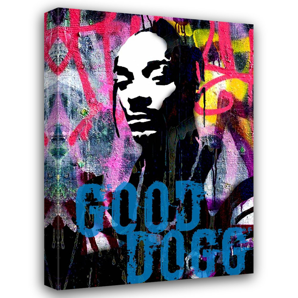 Trinx Good Dogg On Canvas by Stephen Chambers Print | Wayfair