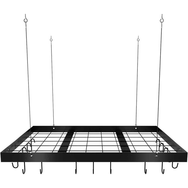 Prep & Savour Iron Rectangle Hanging Pot Rack | Wayfair