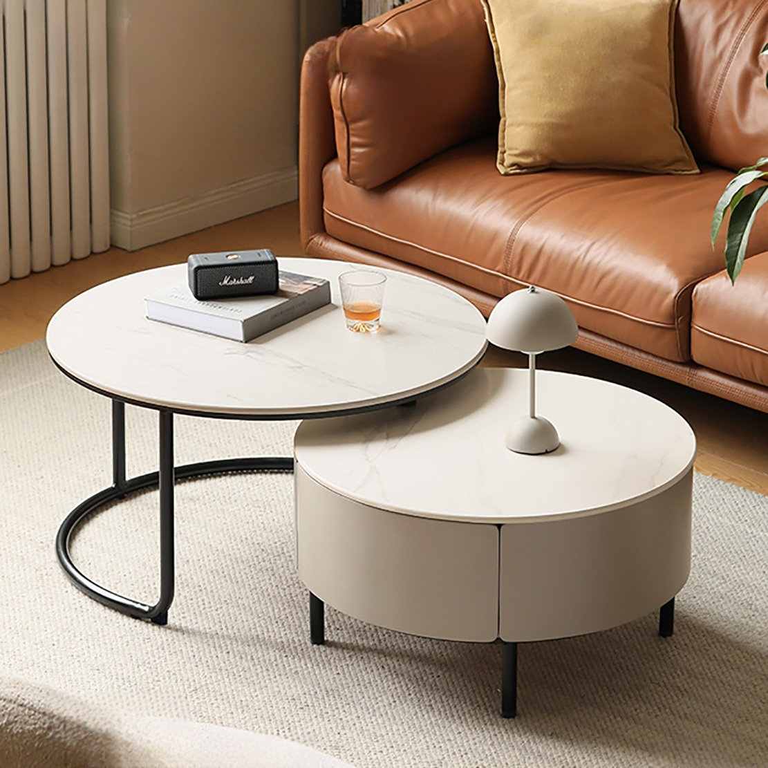 Orxva Galaxy Simple rock panel coffee table combination | Wayfair
