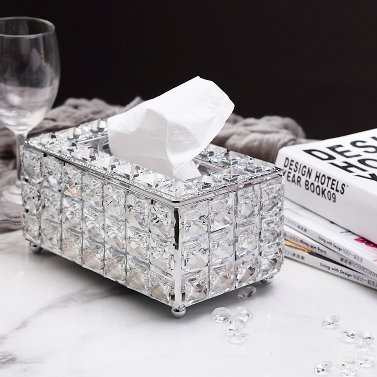 Rhinestone tissue box online