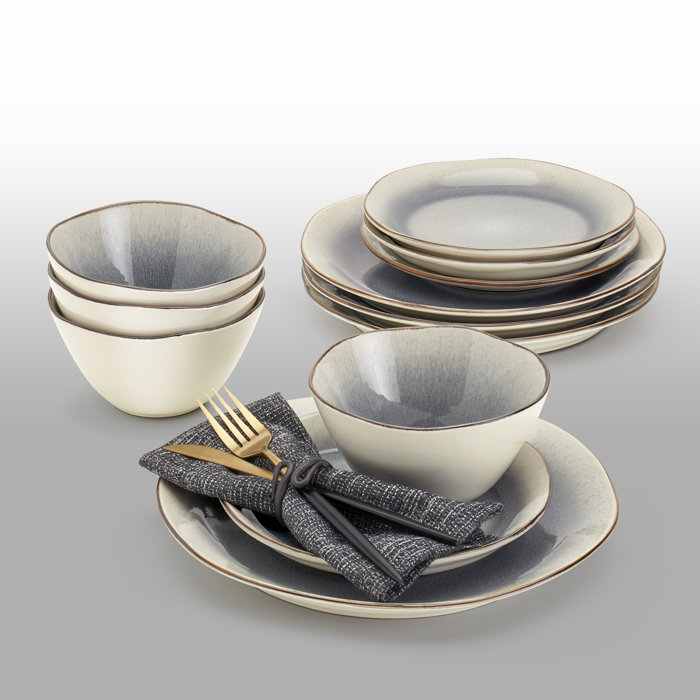 Tabletops Gallery Reactive Glaze Dinnerware Tabletops Gallery 12PC Set ...