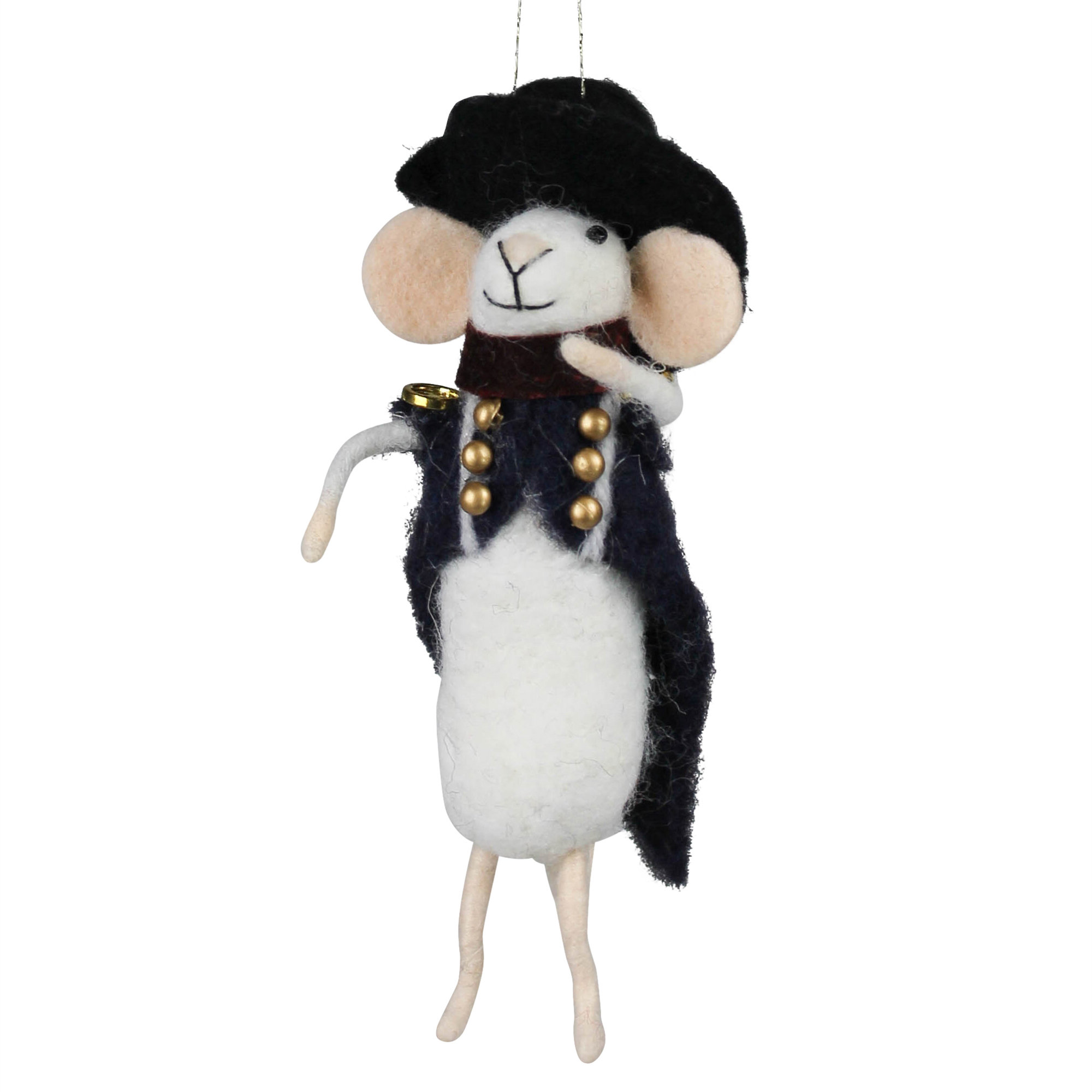 The Holiday Aisle® Napoleon Mouse Ornament, Felt | Wayfair