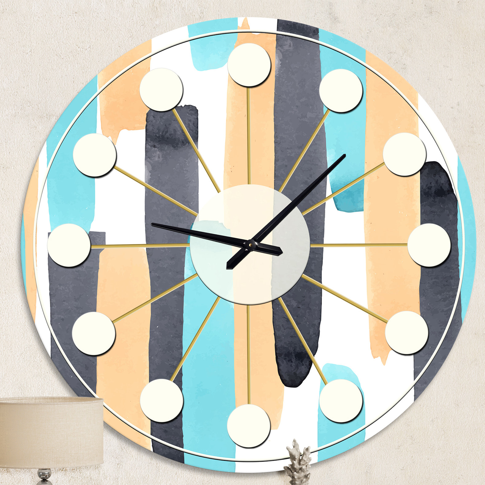 East Urban Home Retro Geometrical Abstract I - Mid-Century Modern wall ...