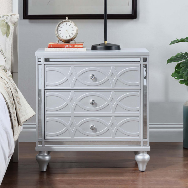 House of Hampton® Contemporary Nightstands with two drawers and one ...