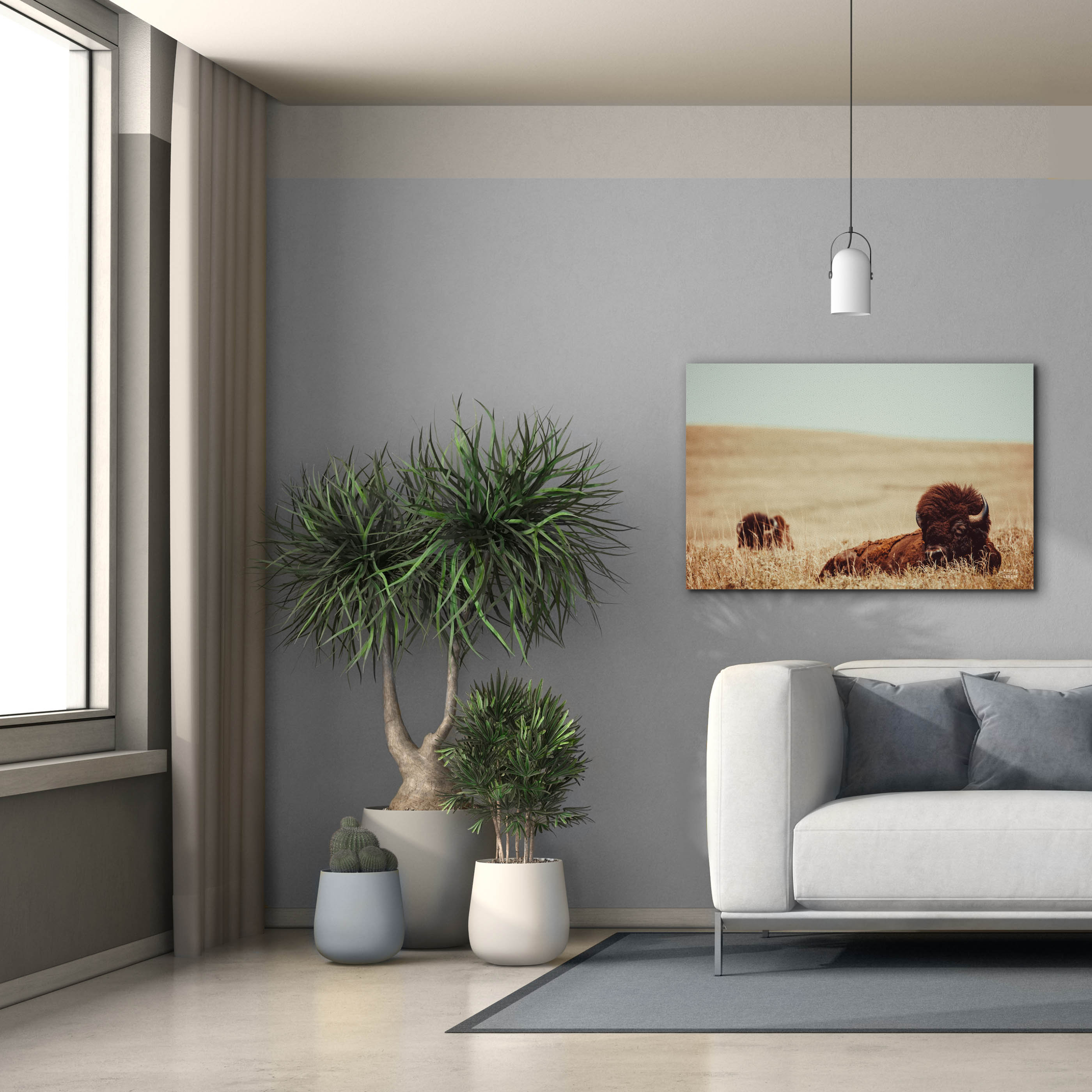 Loon Peak® Tall Grass Bison' by Nathan Larson Canvas Wall Art | Wayfair