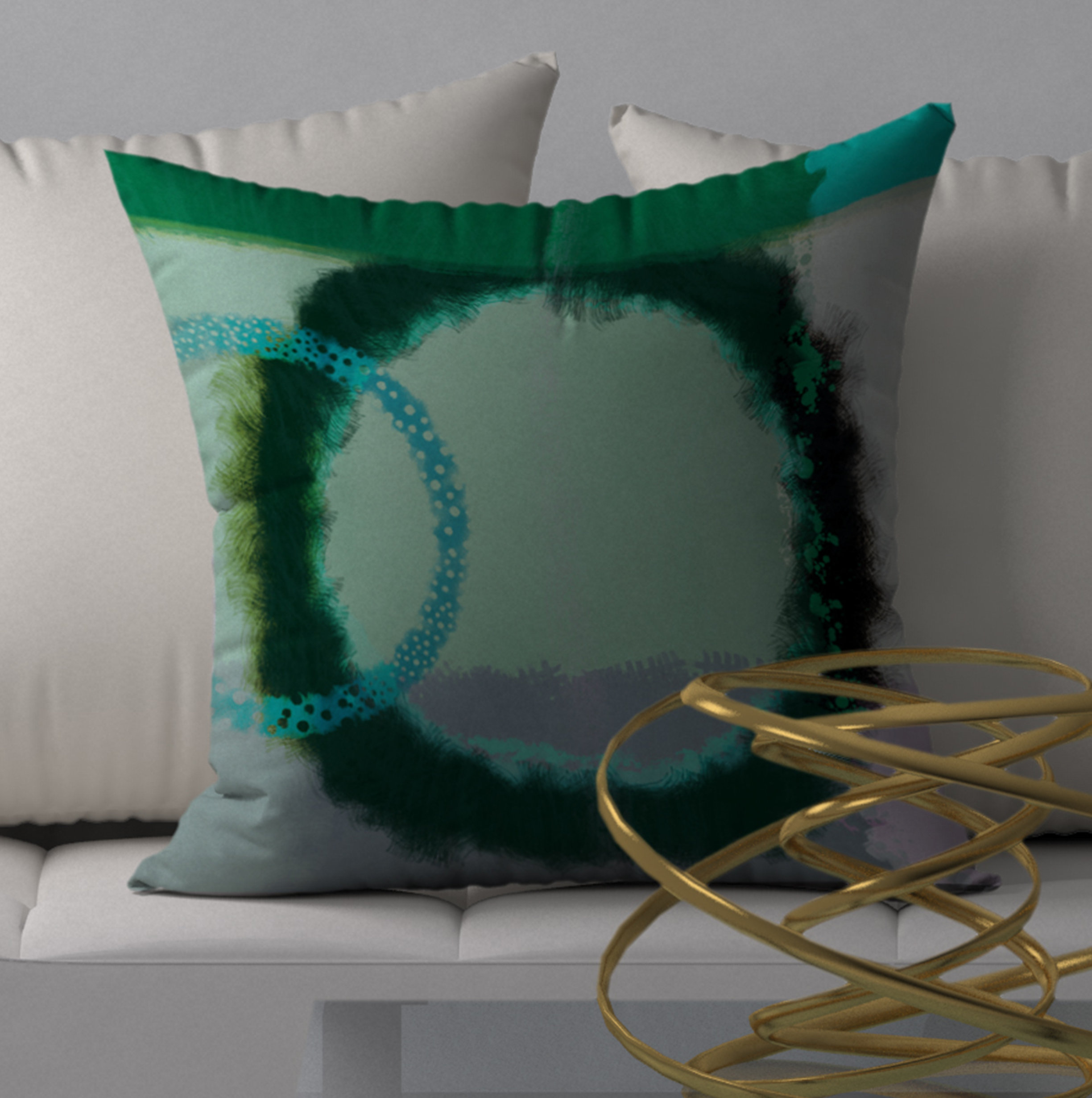 LeRoi Products Gratia Subtle Excellent Square Pillow Cover & Insert ...