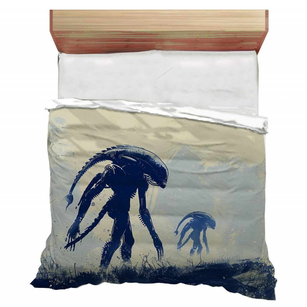 VisionDecor Alien creature Bedding Scifi Comforter Extraterrestrial ...