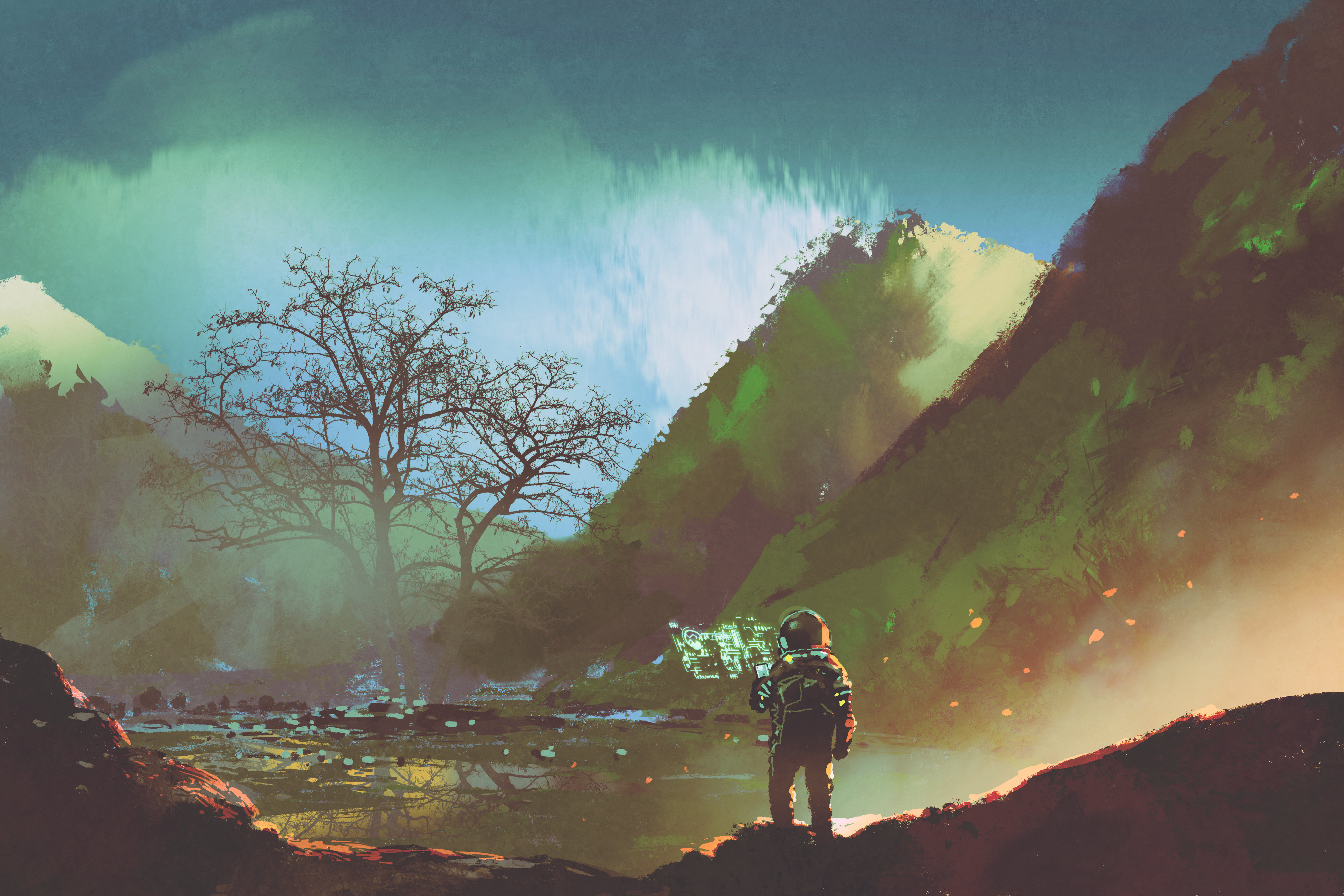 Alpen Home Leanie Astronaut Exploring a Planet by Grandfailure ...