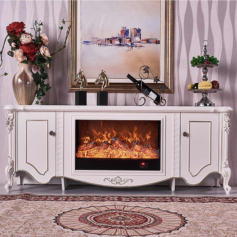 Bkoksety French Style TV Stand Electronic Fireplace | Wayfair