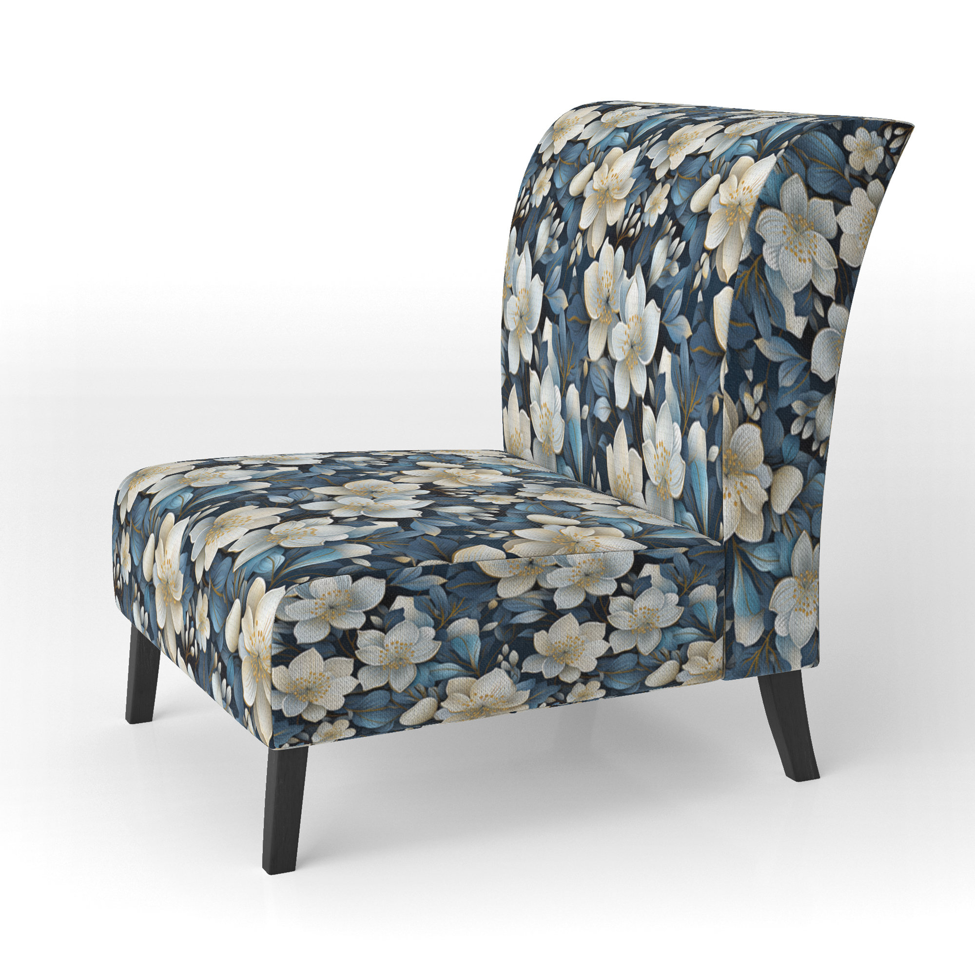 Red Barrel Studio® Artistic Blue Magnolia Essence Beauty - Upholstered ...