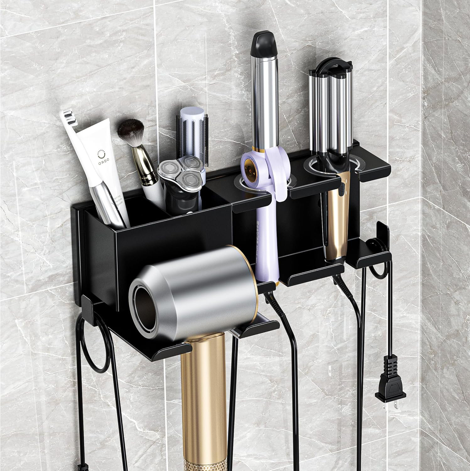 Rebrilliant Hair Dryer Holder, Hair Tool Organizer, Blow Dryer Hanger ...