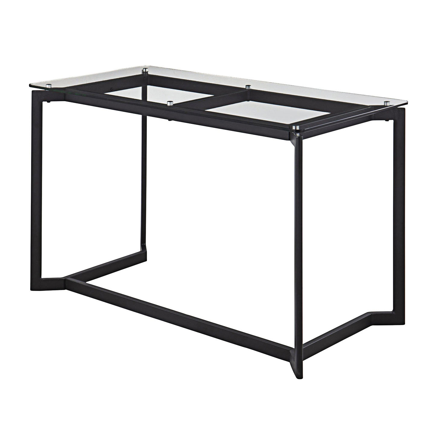 Ivy Bronx Clear Glass Top Modern Office Desk | Wayfair