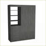Latitude Run® Armoire with 3-Tier Shelves, 3 Drawers & Metal Handles ...
