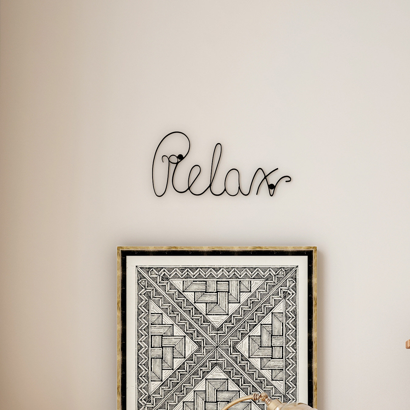 Ebern Designs Metal Cutout- Relax Decorative Wall Sign-3D Word Art Home ...