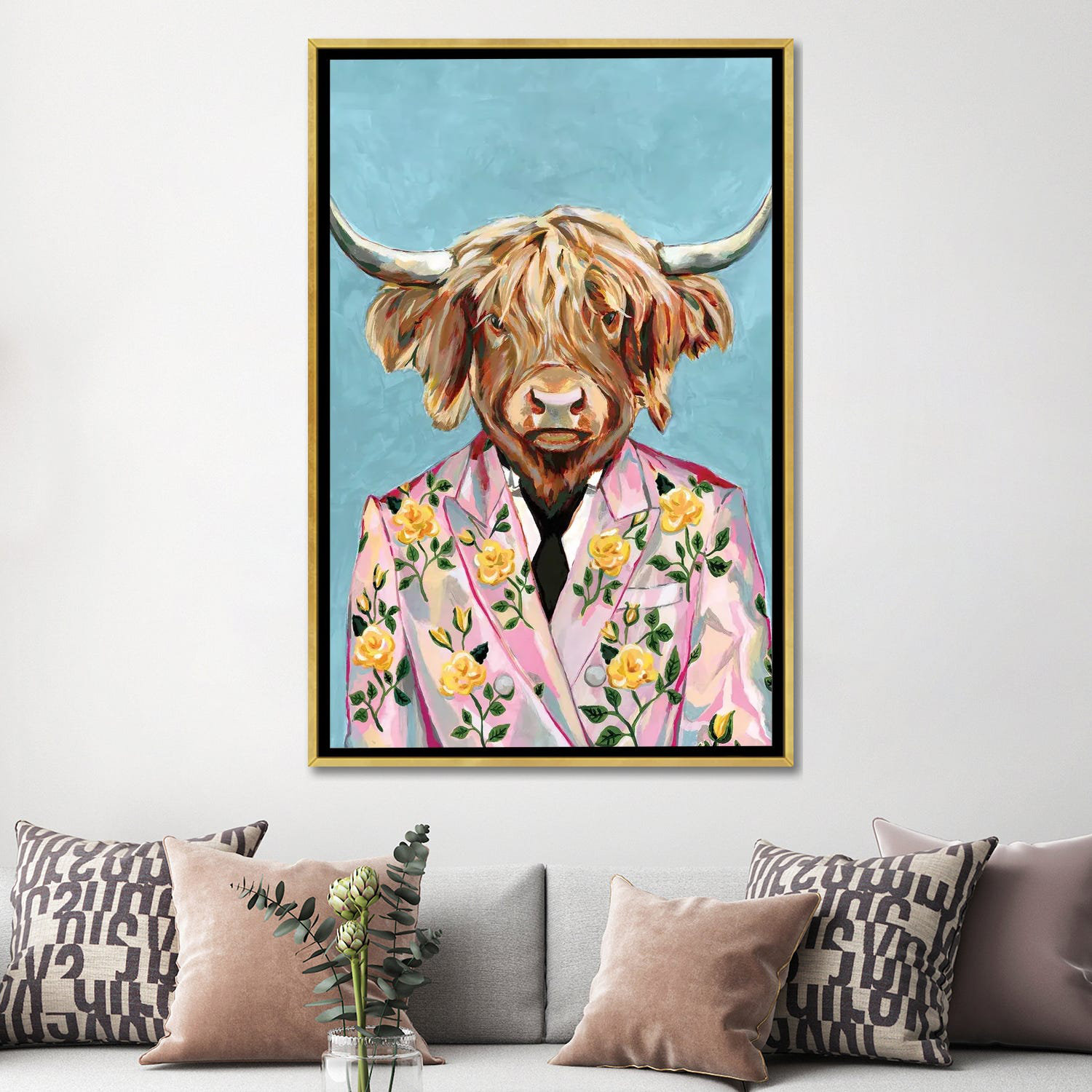 East Urban Home Cow by Heather Perry - Print | Wayfair