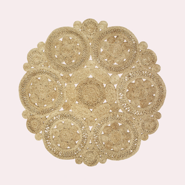 Ophelia & Co. Mooresboro Round Handmade Braided Jute/Sisal Natural Area ...