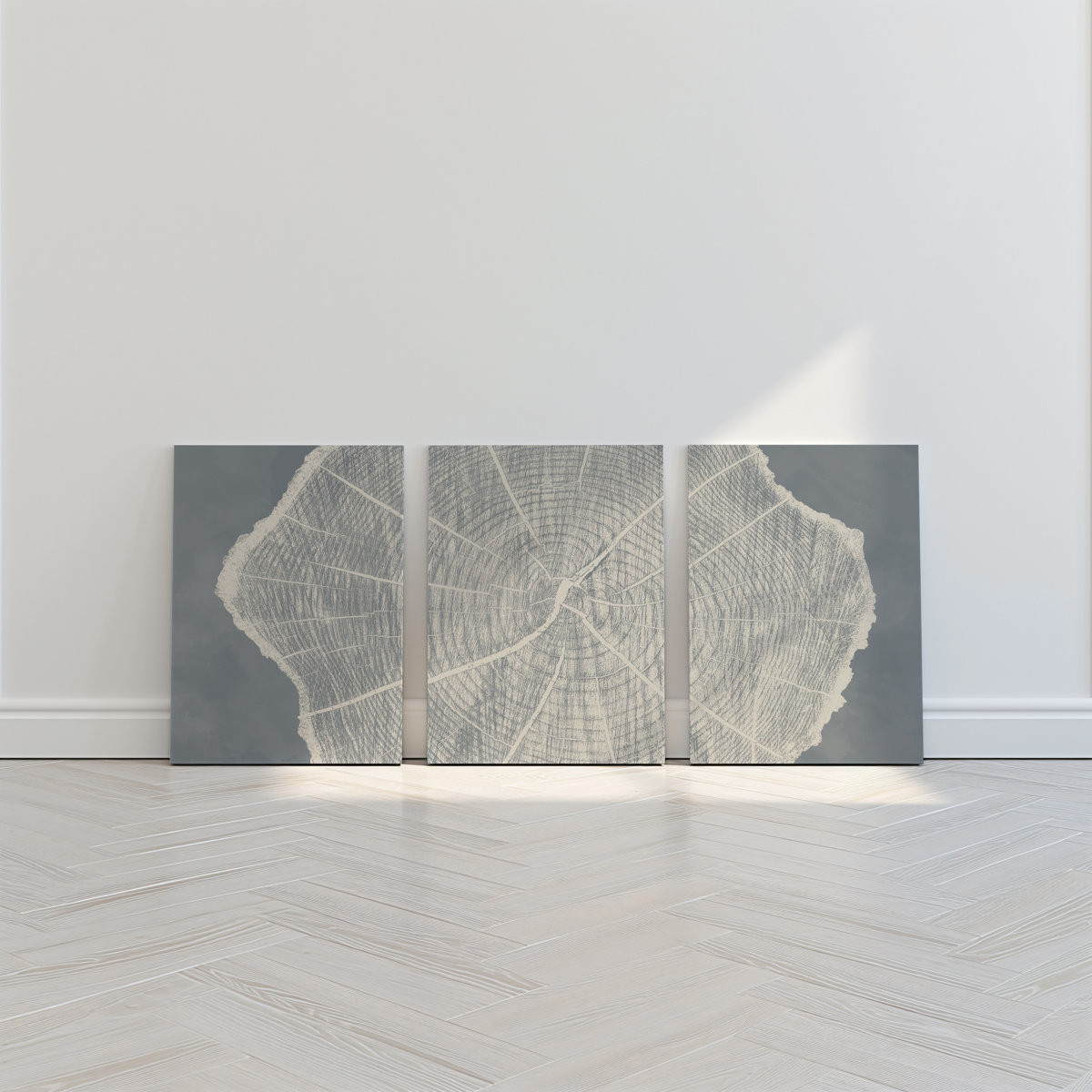 ART TERRITORY Large Tree Ring Prints, Lake House Wall Art, Woodblock ...