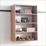 Latitude Run® Closet Systems, Devi Modern Oak Wall Mounted Modular Wood ...