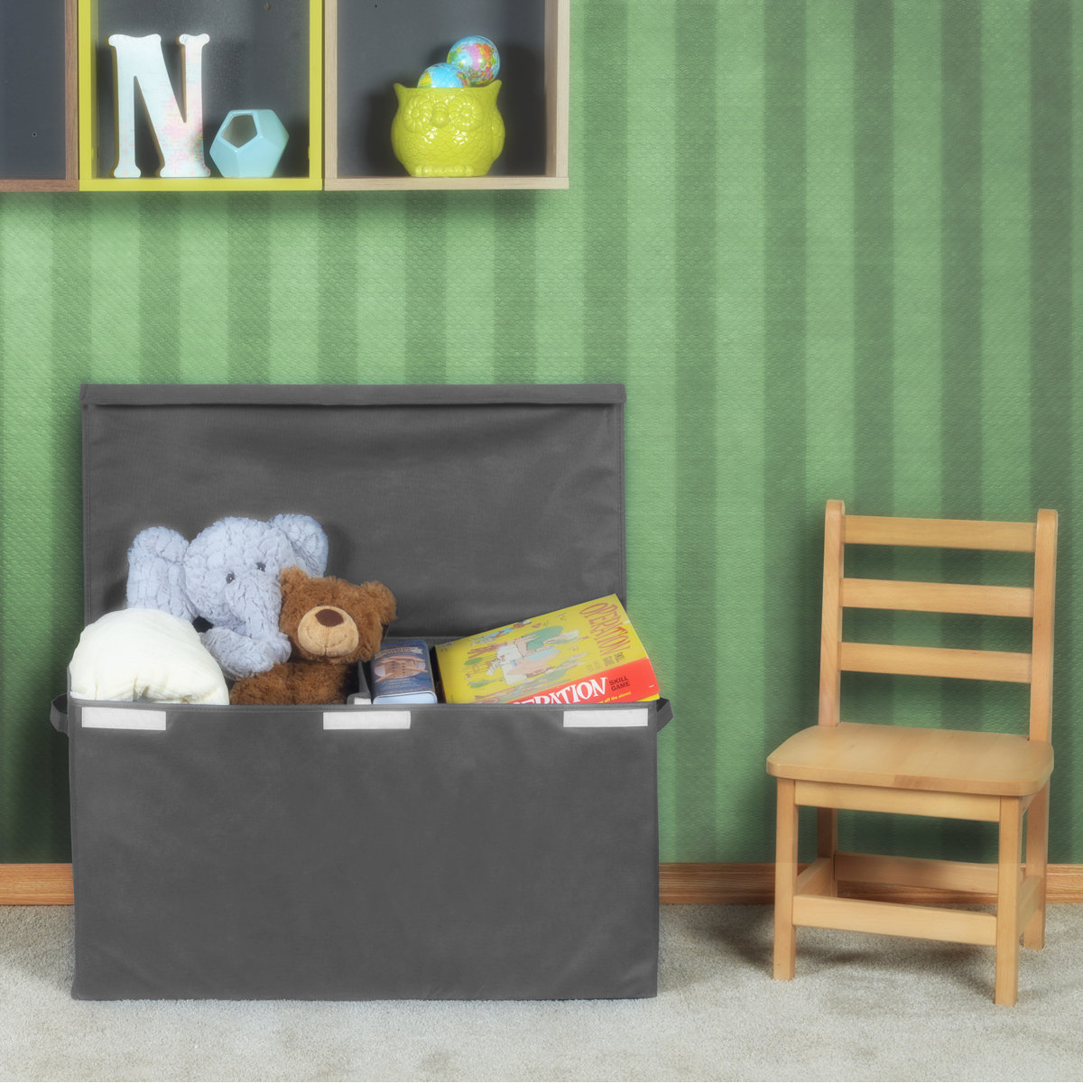 Rebrilliant Niche Cubo Foldable Fabric Storage Trunk with Label Holder ...