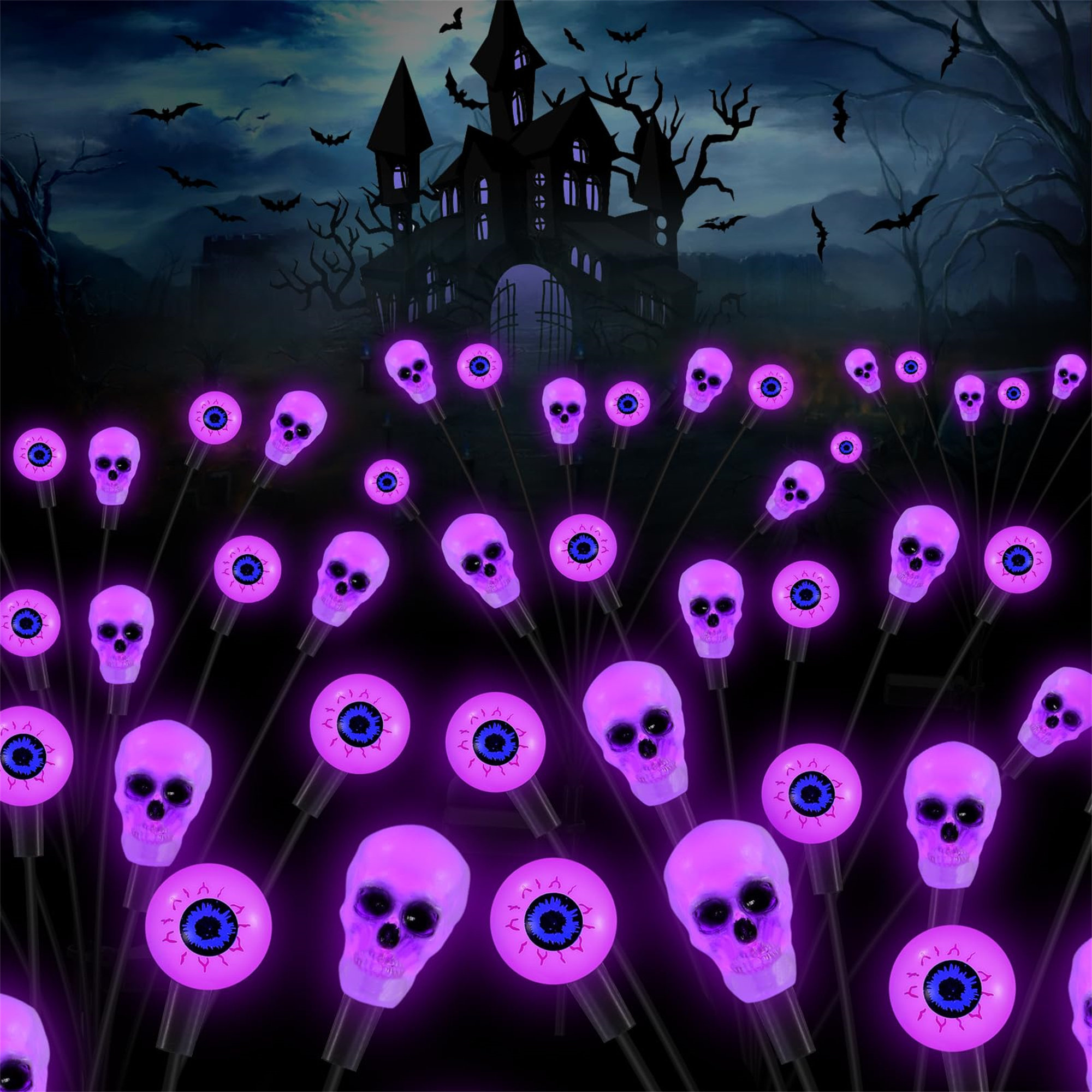 Outdoor Halloween Decorations Solar Lights For Halloween Graveyard ...