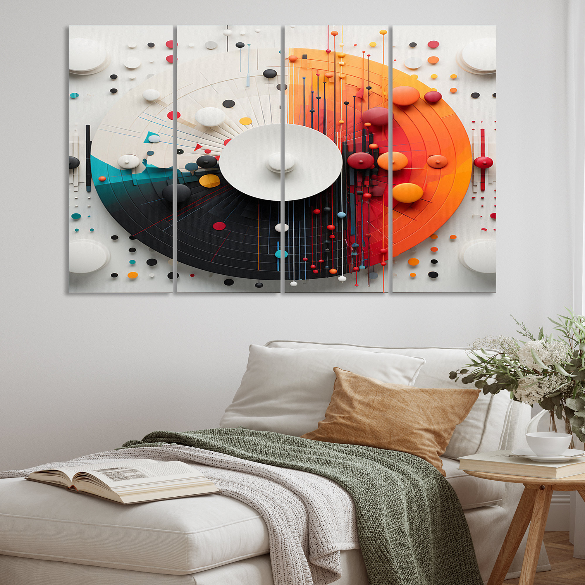 Wrought Studio™ New Balance Creative Mandala Music On Canvas 4 Pieces ...