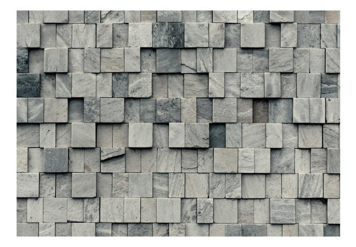 17 Stories Abstract Stacked Stone Cubes Wall Mural | Wayfair