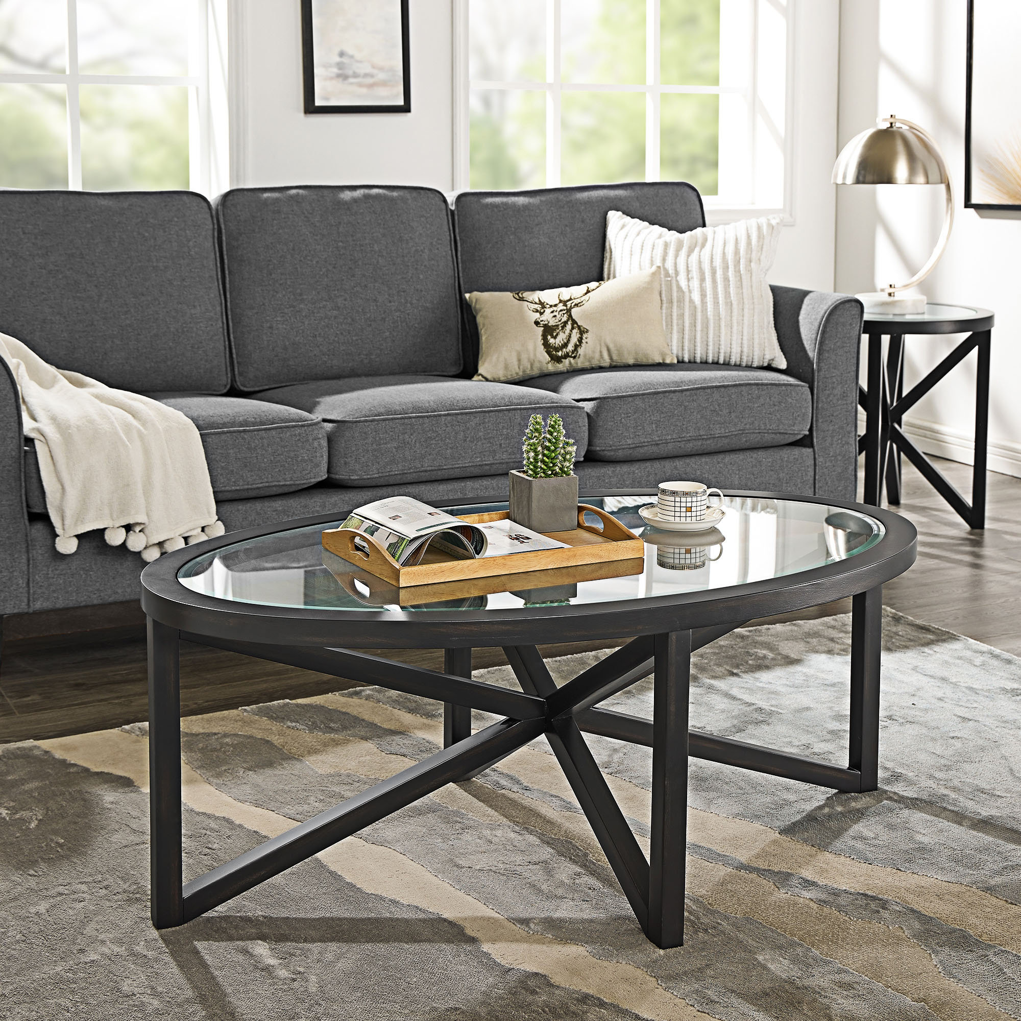 Ivy Bronx Simple Glass Coffee Table - Wayfair Canada