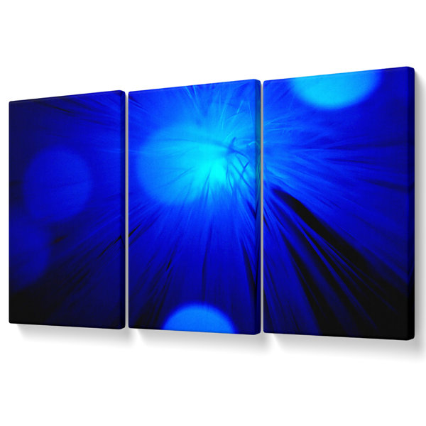 Ivy Bronx Blue Spot Lights Canvas 3 Panel Set | Wayfair.co.uk