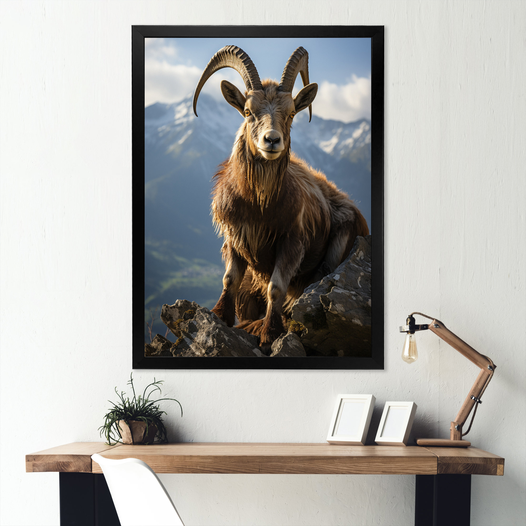 Millwood Pines Brown Ibex Majestic Horns Ibex II - Print | Wayfair
