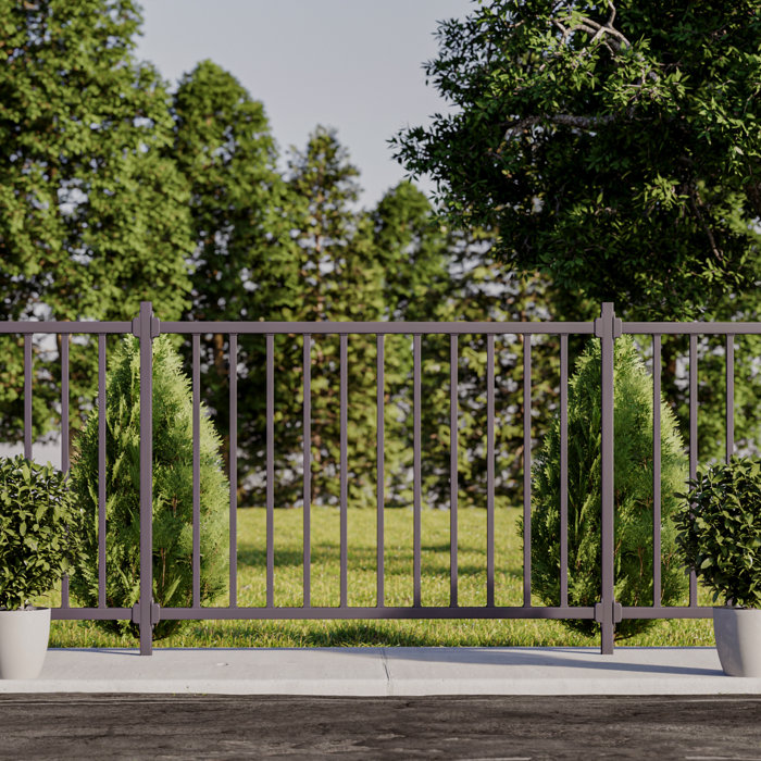 CR Home 3ft H x 4ft W, Complete Metal Guard Rail Kit with Balusters and ...